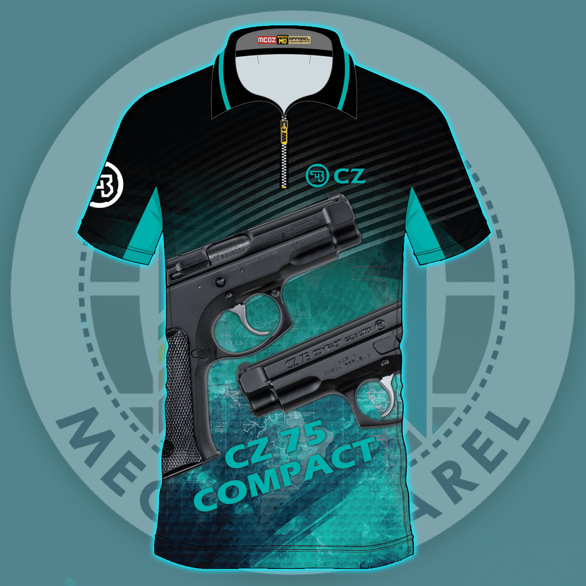 BLUE CZ 75 COMPACT POLO SHIRT – MEGZ Apparel